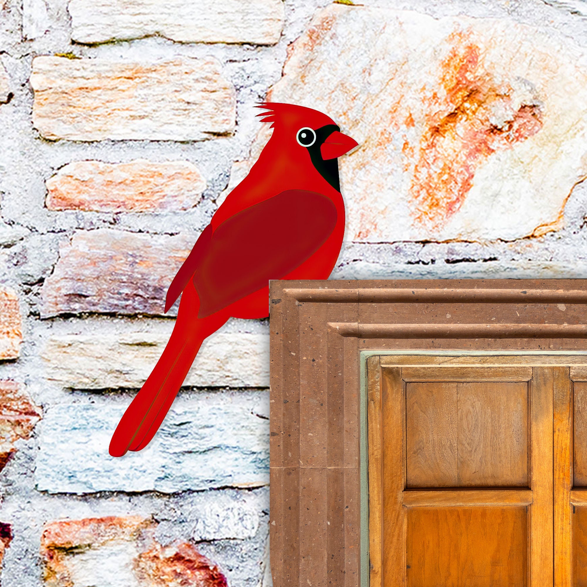Cardinal Wooden Door Corner Sign, Bird Home Decor - Etsy