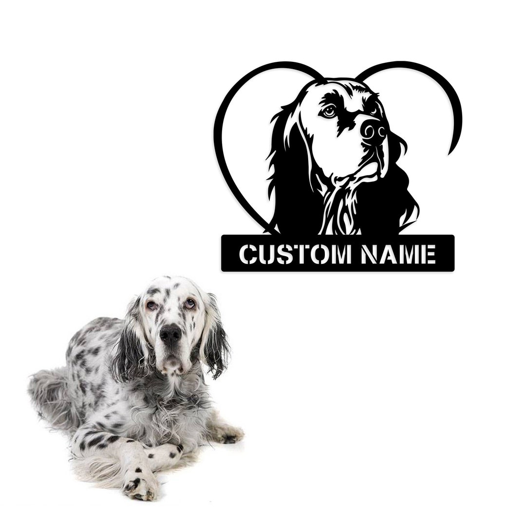 Custom English Setter Metal Sign With Led Light, English Setter Gift ...