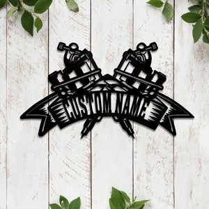 Personalized Tattoo Artist Metal Signs With Led Lights, Tattoo Shop ...