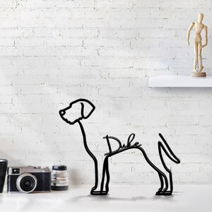 Custom Wirehaired Vizsla Metal Dog Sculpture, Minimalist Table Sign - Etsy