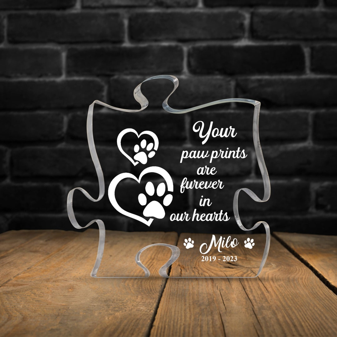 Personalized Acrylic Puzzle, Memorial Gift, Your Paw Printed Are ...