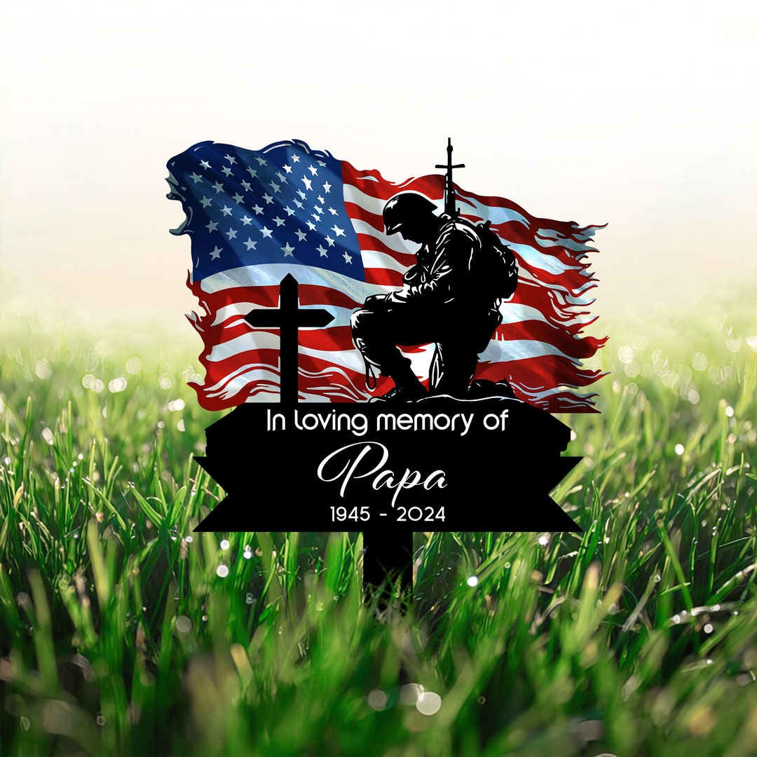 Custom Soldier Memorial Stake, Army Grave Marker, Remembrance Sign - Etsy