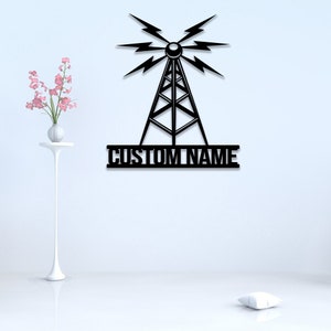 Custom Ham Radio Sign, Metal Wall With LED Light, Amateur Radio, House ...