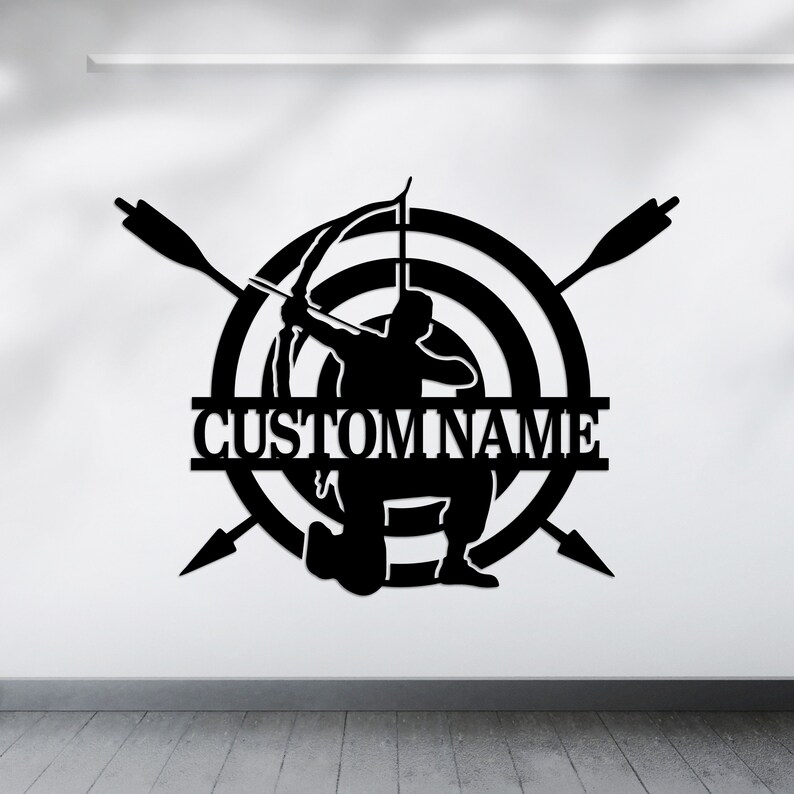 Custom Archery Sign Metal Wall With LED Light Archery Player - Etsy