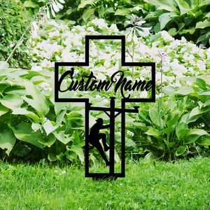 Custom Lineman Memorial Metal Stake, in Loving Memory, Lineman Loss ...