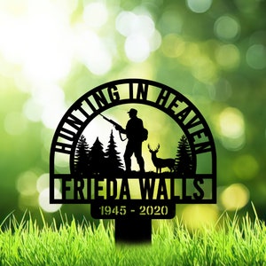 Personalized Hunter Memorial Stake, Deer Memorial Stake, Hunting in ...
