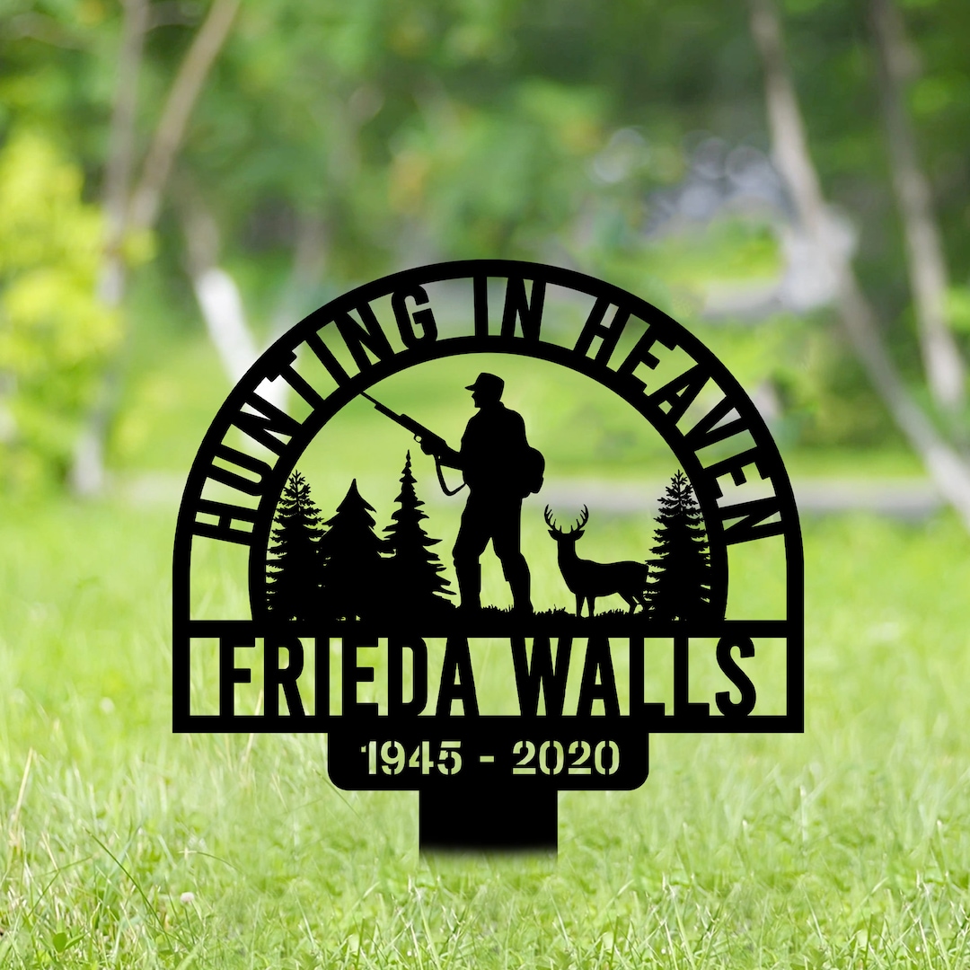 Personalized Hunter Memorial Stake, Deer Memorial Stake, Hunting in ...