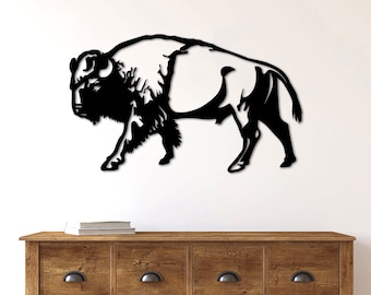 Metal Buffalo Wall Art - Etsy