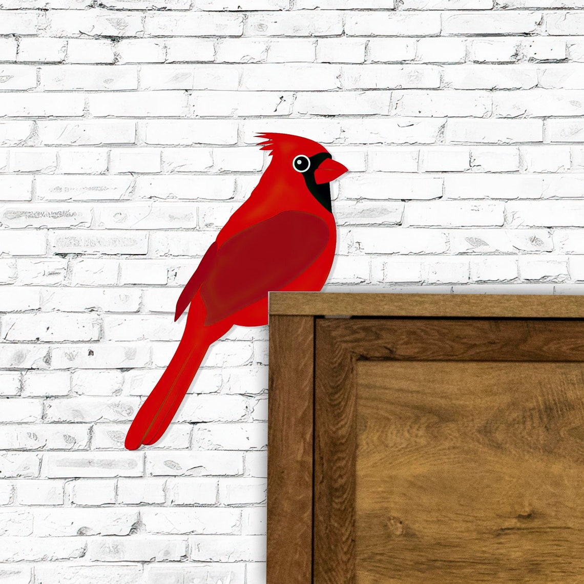 Cardinal Wooden Door Corner Sign, Bird Home Decor - Etsy