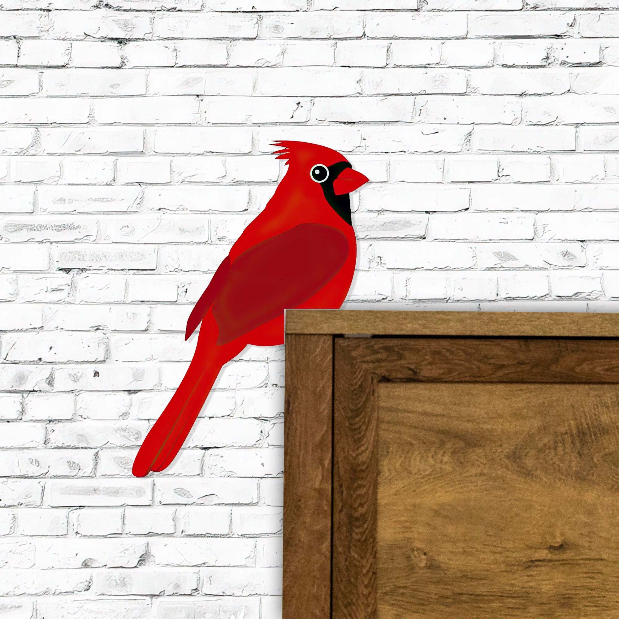 Cardinal Wooden Door Corner Sign, Bird Home Decor - Etsy