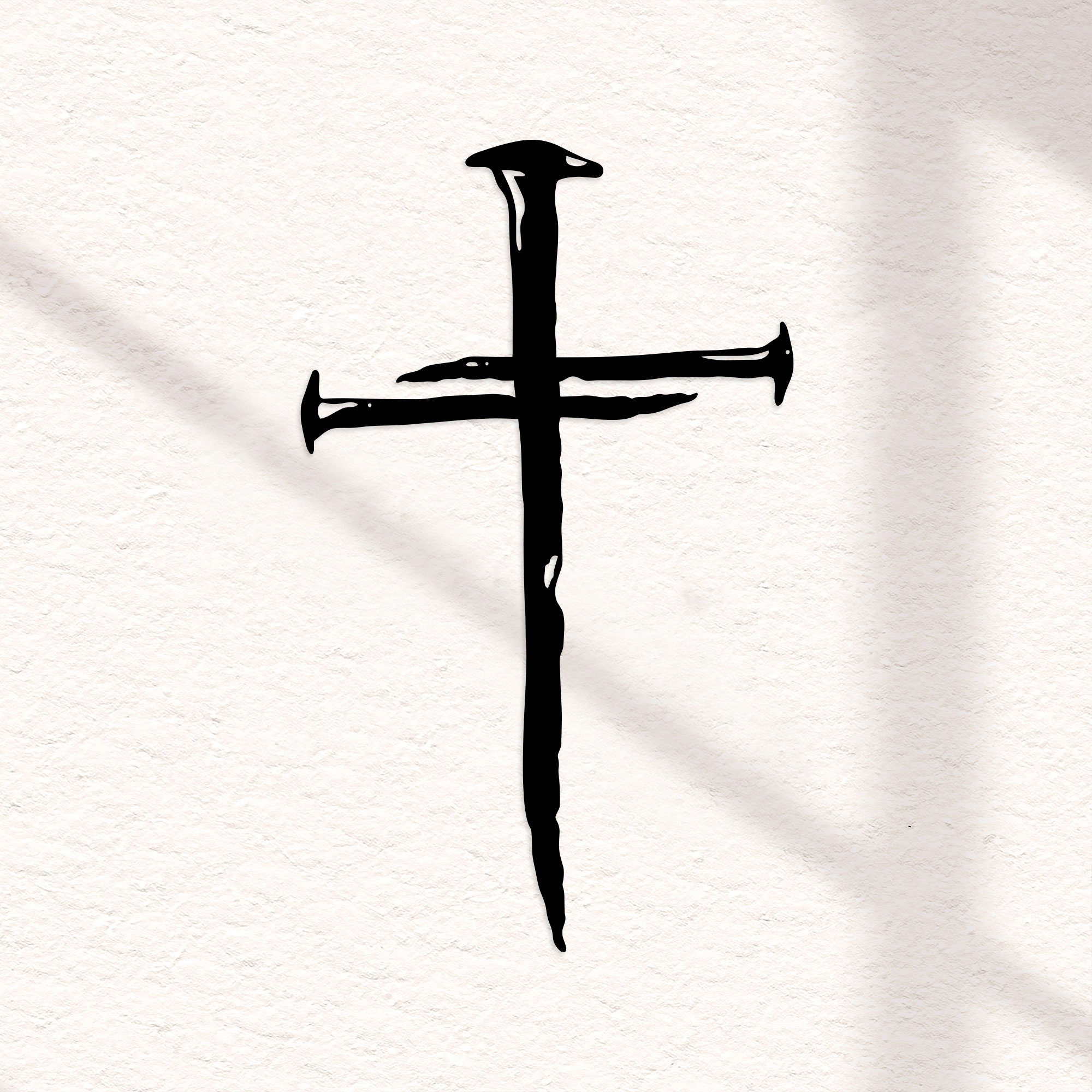 Three Crucifixion Nails Cross Metal Wall With Led Lights, Three Nails ...