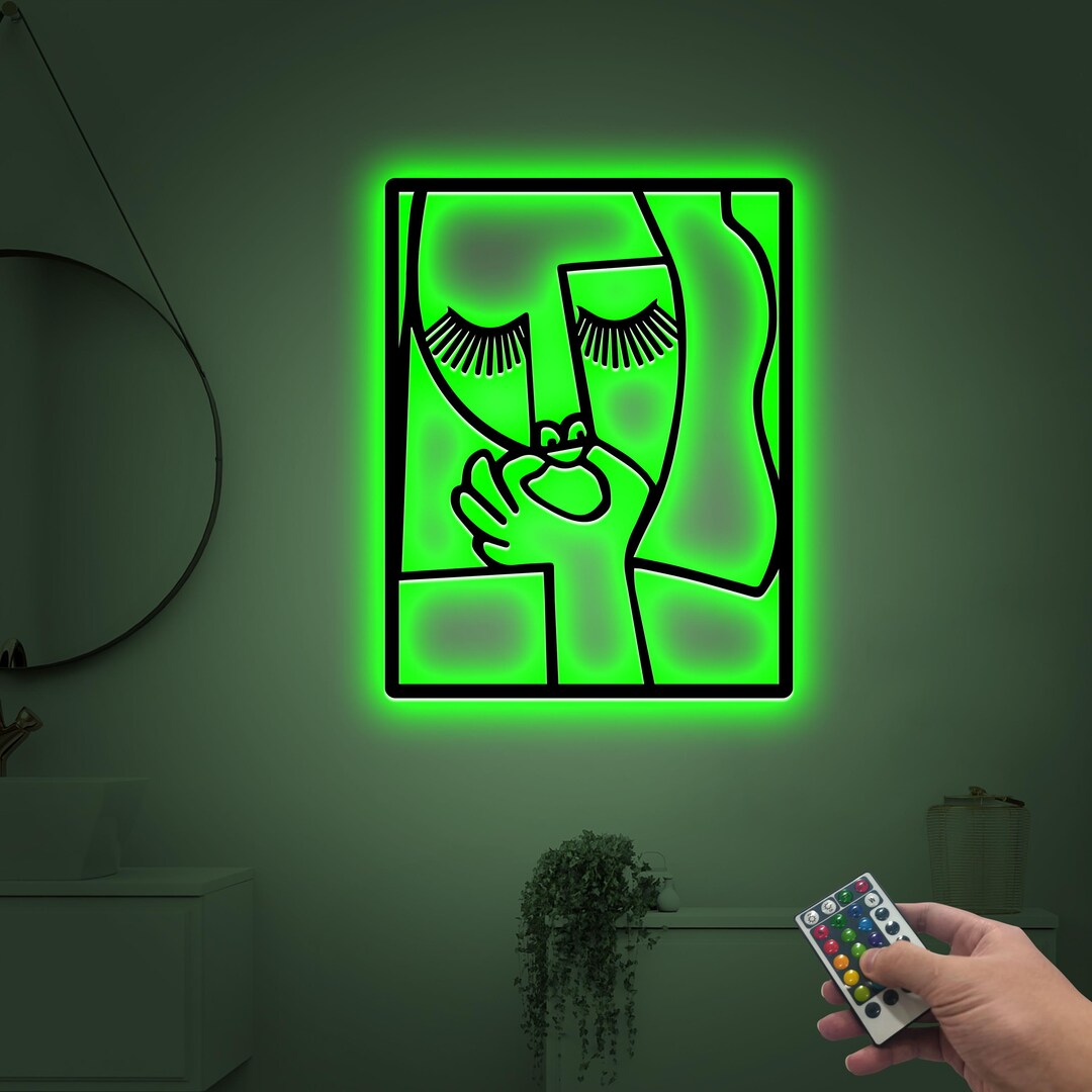 Toilet Metal Wall Art With Led Lights, Funny Toilet Sign, Bathroom ...