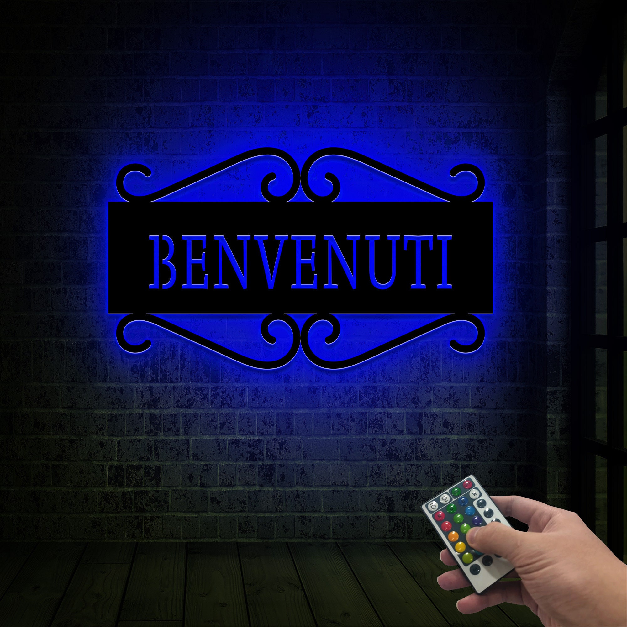 Welcome Sign Metal Wall With LED Light Benvenuti House - Etsy