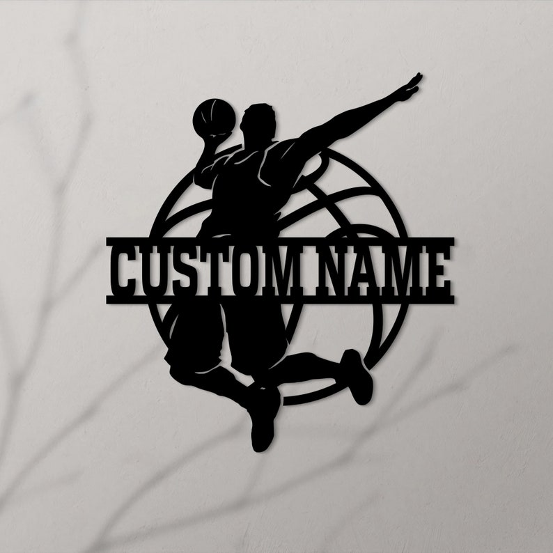 Custom Basketball Sign Metal Wall With LED Light Basketball - Etsy