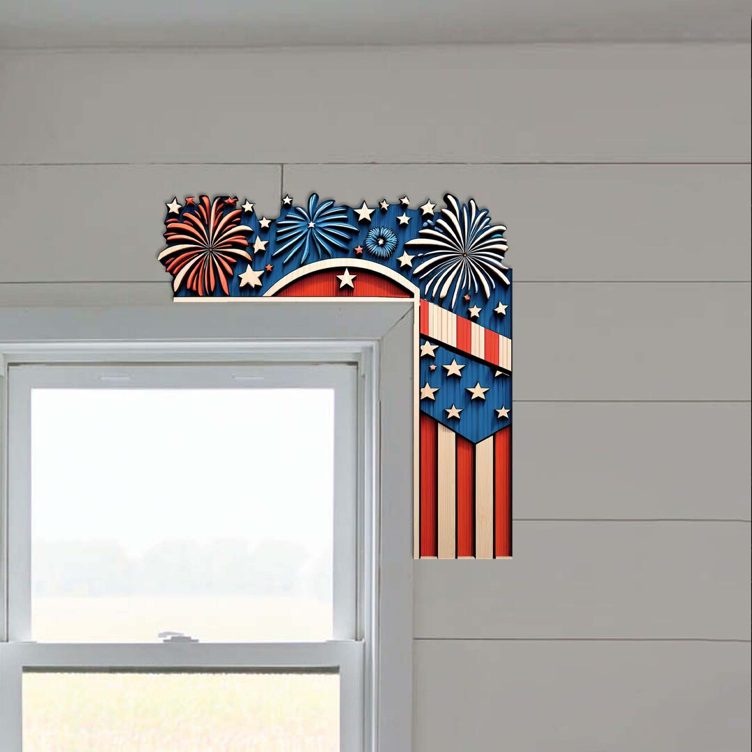 Fireworks Door Corner Sign, Patriotic Decor, 4th of July Gift - Etsy
