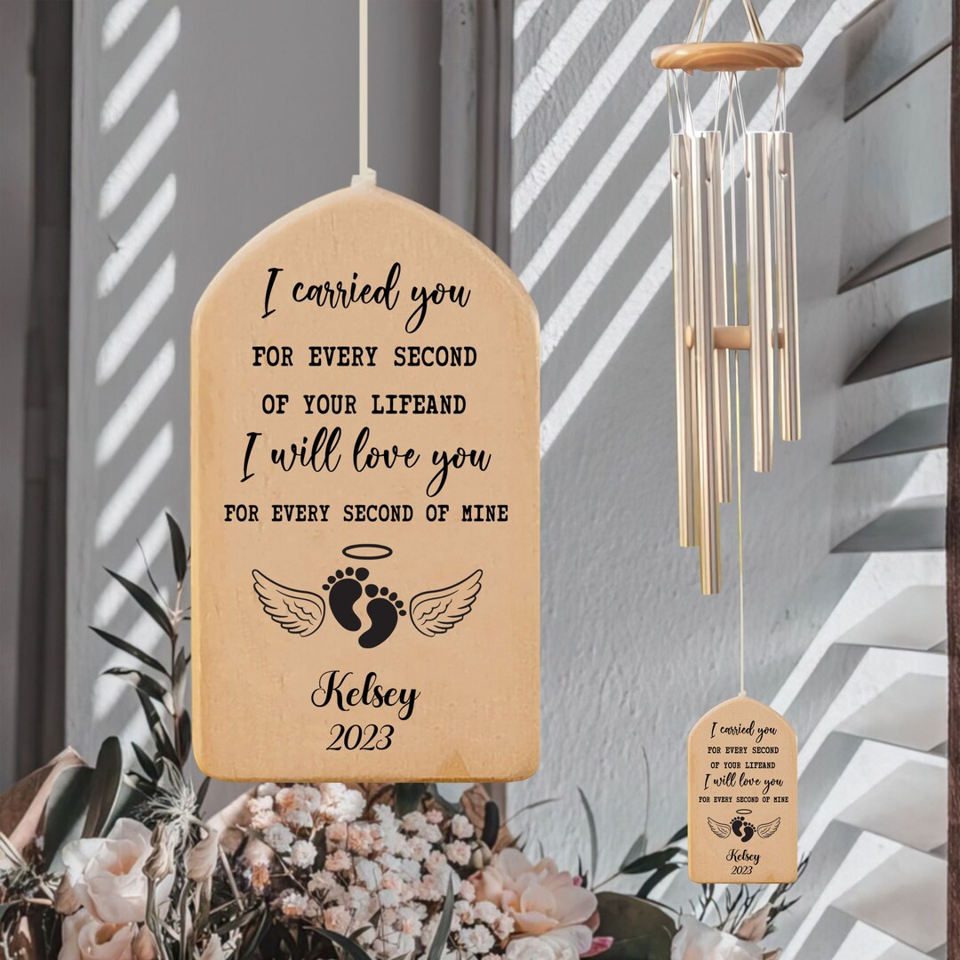 Personalized Wind Chime, I Carried You Every Second of Your Life ...