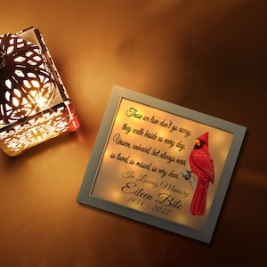 Personalized Shadow Box, Memorial Shadow Box, Cardinal Memorial ...