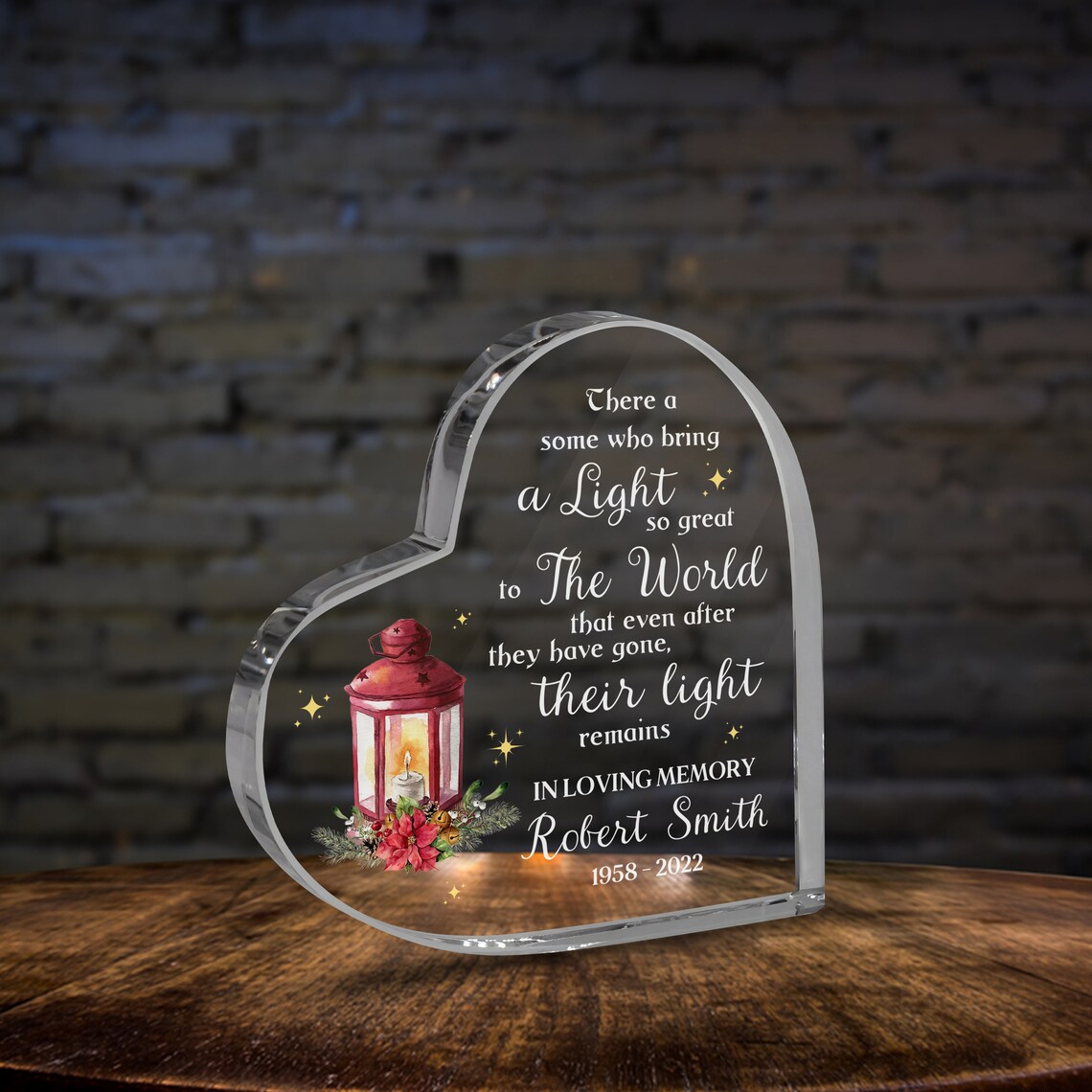 Personalized Acrylic Heart, Temporary Grave Marker, Sympathy Gift ...