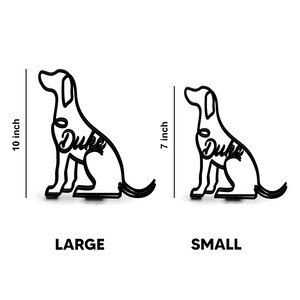 Custom Dog Sitting Metal Table Sign, Minimalist Sculpture Statue, Dog ...