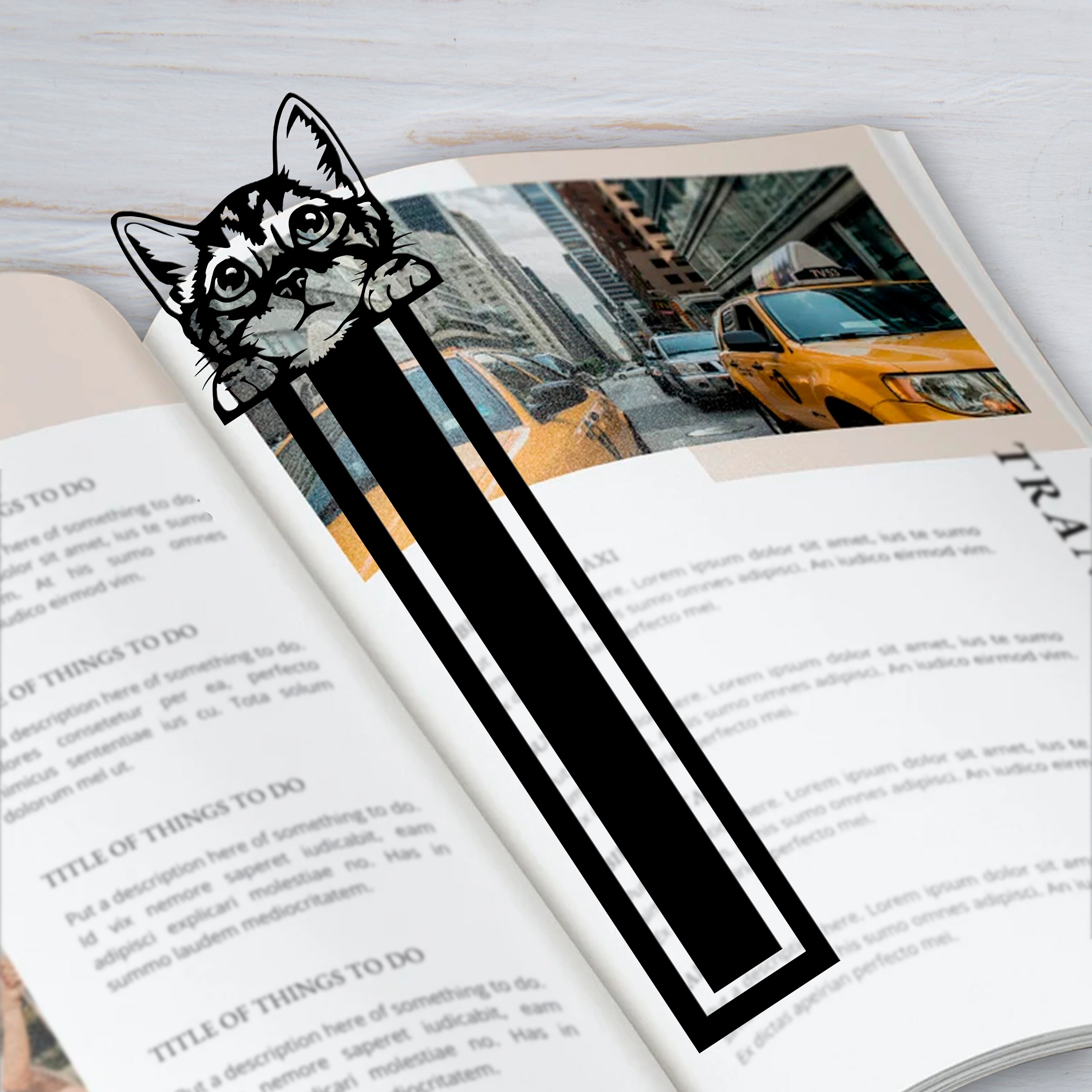 Hand Stamped Cat Bookmark, Powder Coated Metal, Book Lover Gift - Etsy