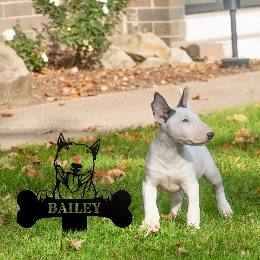 Custom Bull Terrier Metal Dog Sign, Pet Memorial, Garden Decor - Etsy