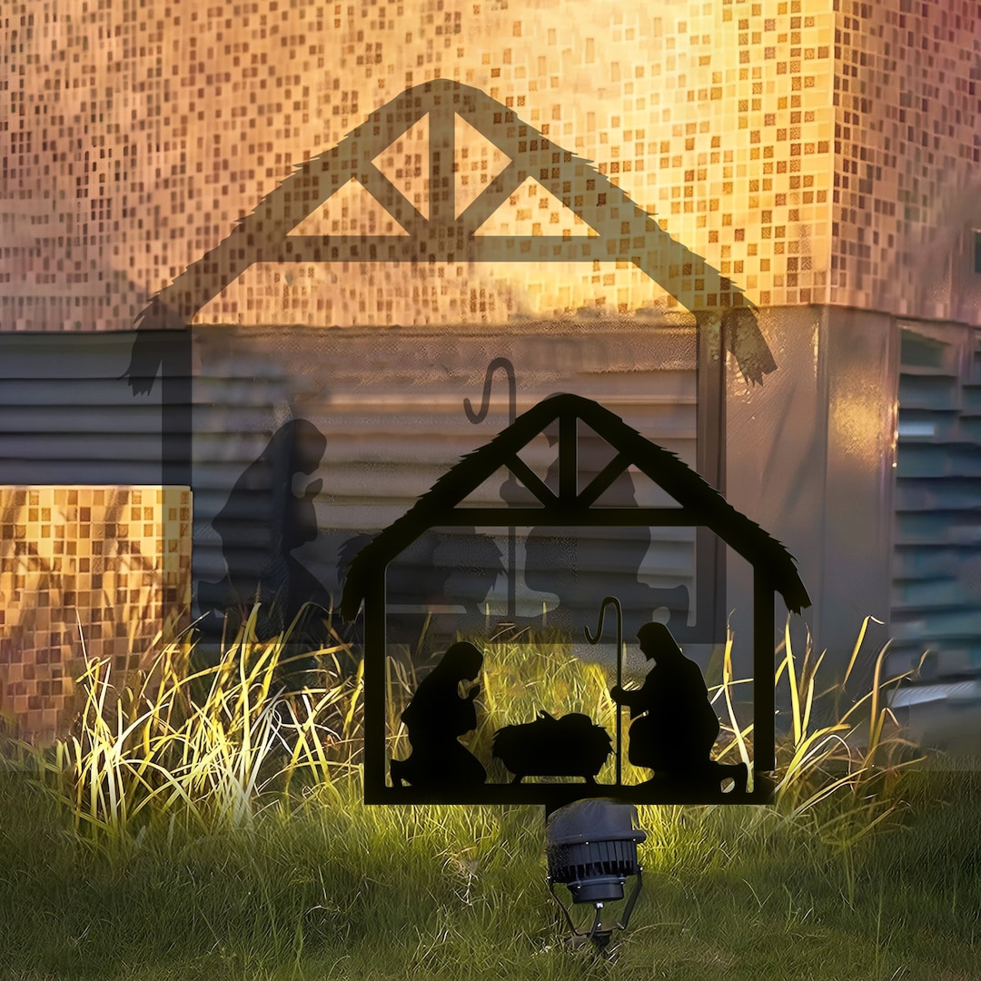 Nativity Shadow Caster, Christmas Nativity Scene Shadow Caster, Yard ...
