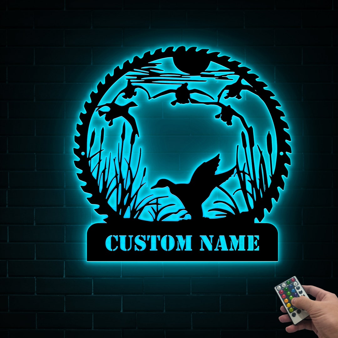 Personalized Duck Metal Wall, Custom Hunting Duck Sign, Metal Saw Blade ...
