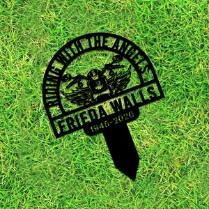 Personalized Rider With Wings Memorial Metal Stakes, Riding With the ...