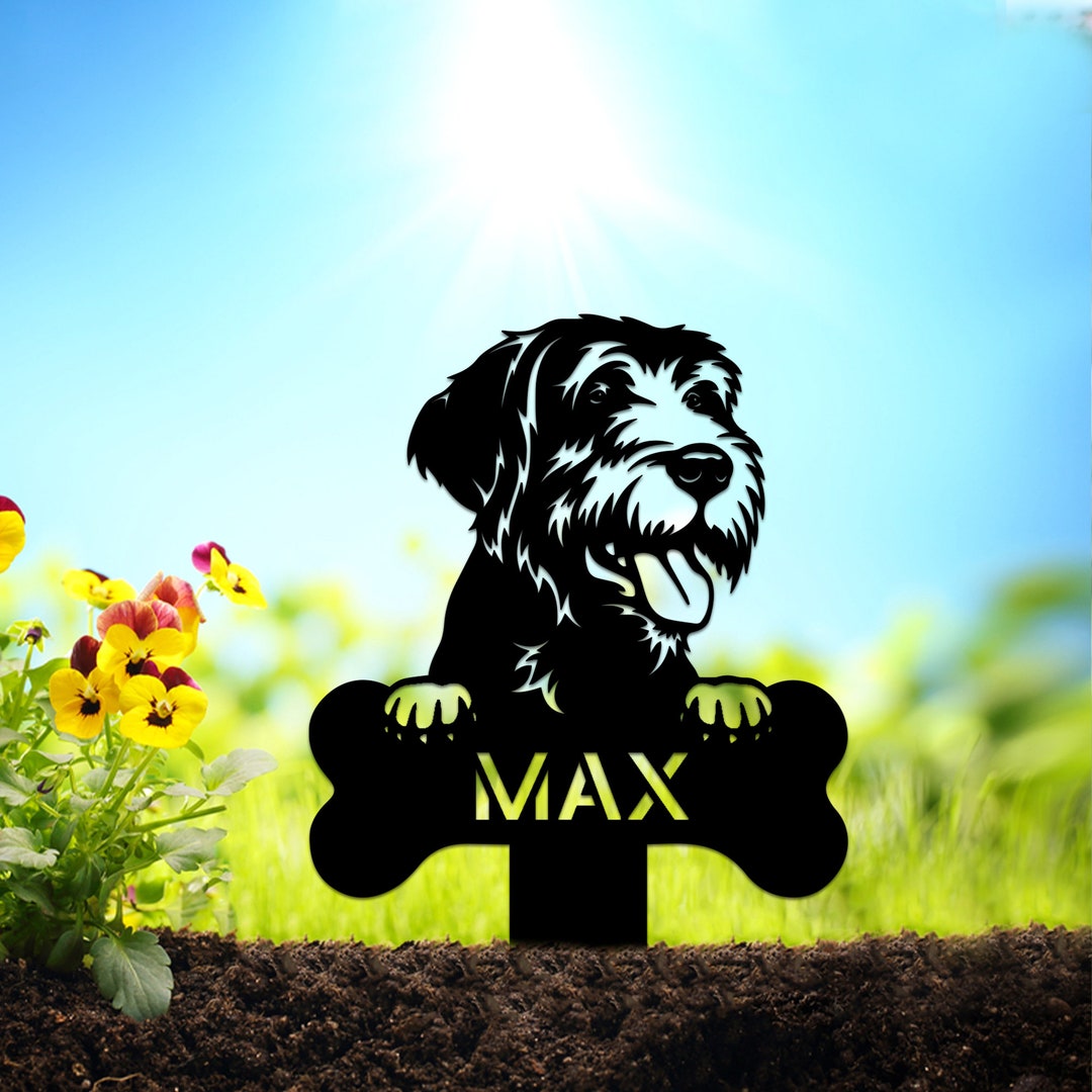 Custom Dog Metal Stake Sign, Spinoni Italiani Dog Name Sign, Metal Dog ...