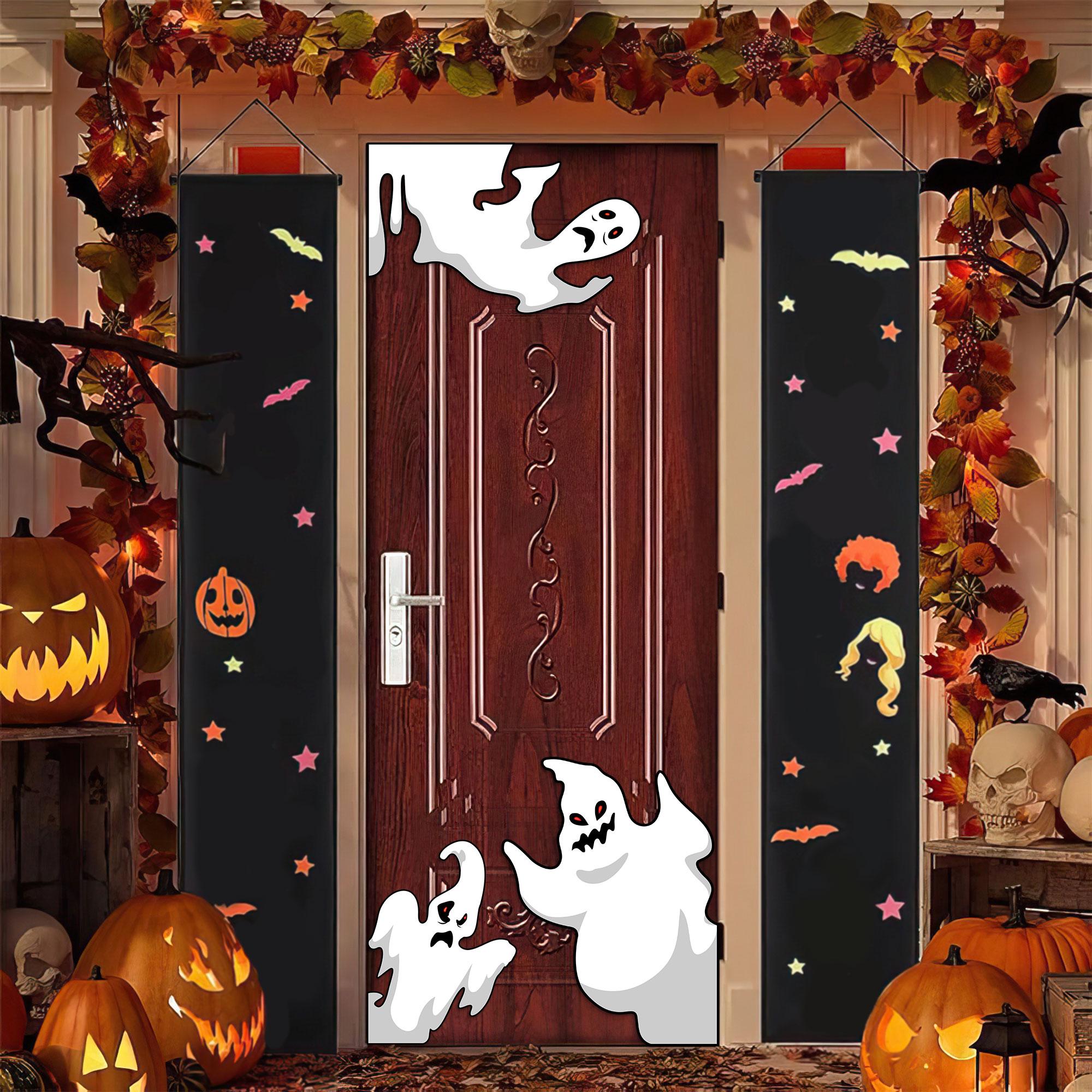 Ghosts Set of 3 Wooden Halloween Door Corner, Halloween Corner Sign ...