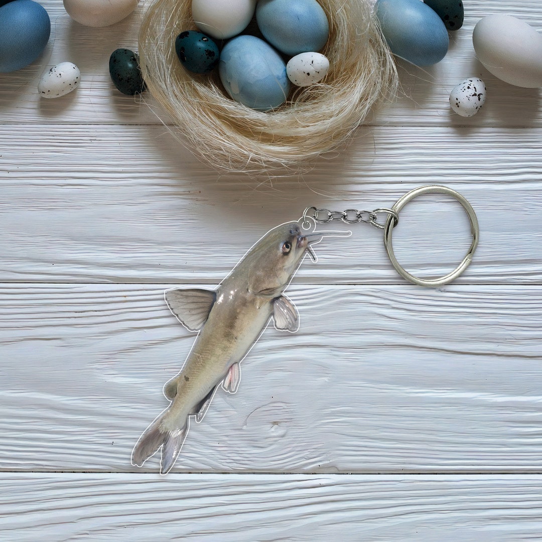 Catfish Keychain, Acrylic Keychain, Fish Keychain, Gift for Dad, Gift ...