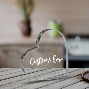 Personalized Acrylic Heart, Design Your Own Heart, Mother's Day Gift ...