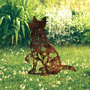 Custom Rusty Metal Dog Memorial, Cattle Dog Grave Marker - Etsy