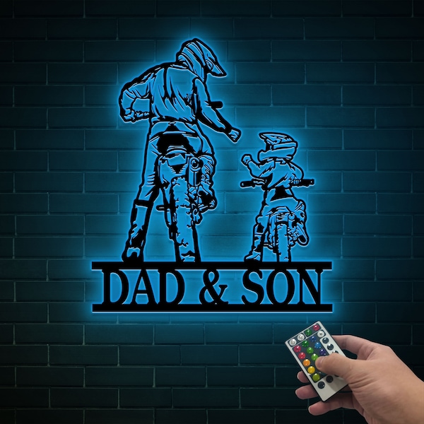 Dad and Son Biker Sign - Etsy