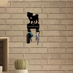 Personalized Pug Metal Key Holder, Dog Lover Gift - Etsy