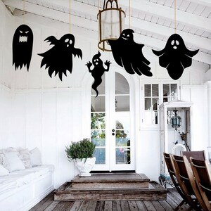 Hanging Aluminum Ghost Sign, Halloween Decor, Spooky Ornament - Etsy