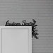 Custom Text Door Corner Sign, Floral Metal Door Topper - Etsy
