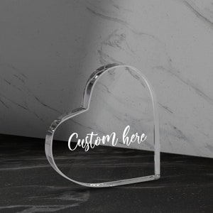 Personalized Acrylic Heart, Design Your Own Heart, Mother's Day Gift ...