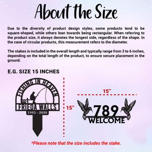 Custom Fishing Heaven Memorial Metal Stake, Fisherman Memorial Sign ...