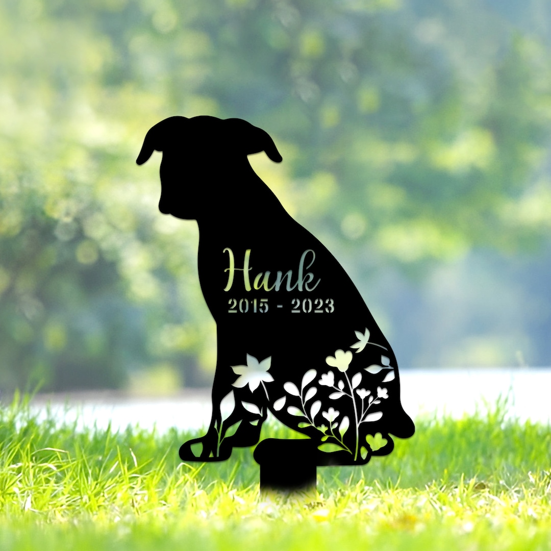 Custom Dog Memorial Stake, Powder Coated Metal, Pet Remembrance - Etsy