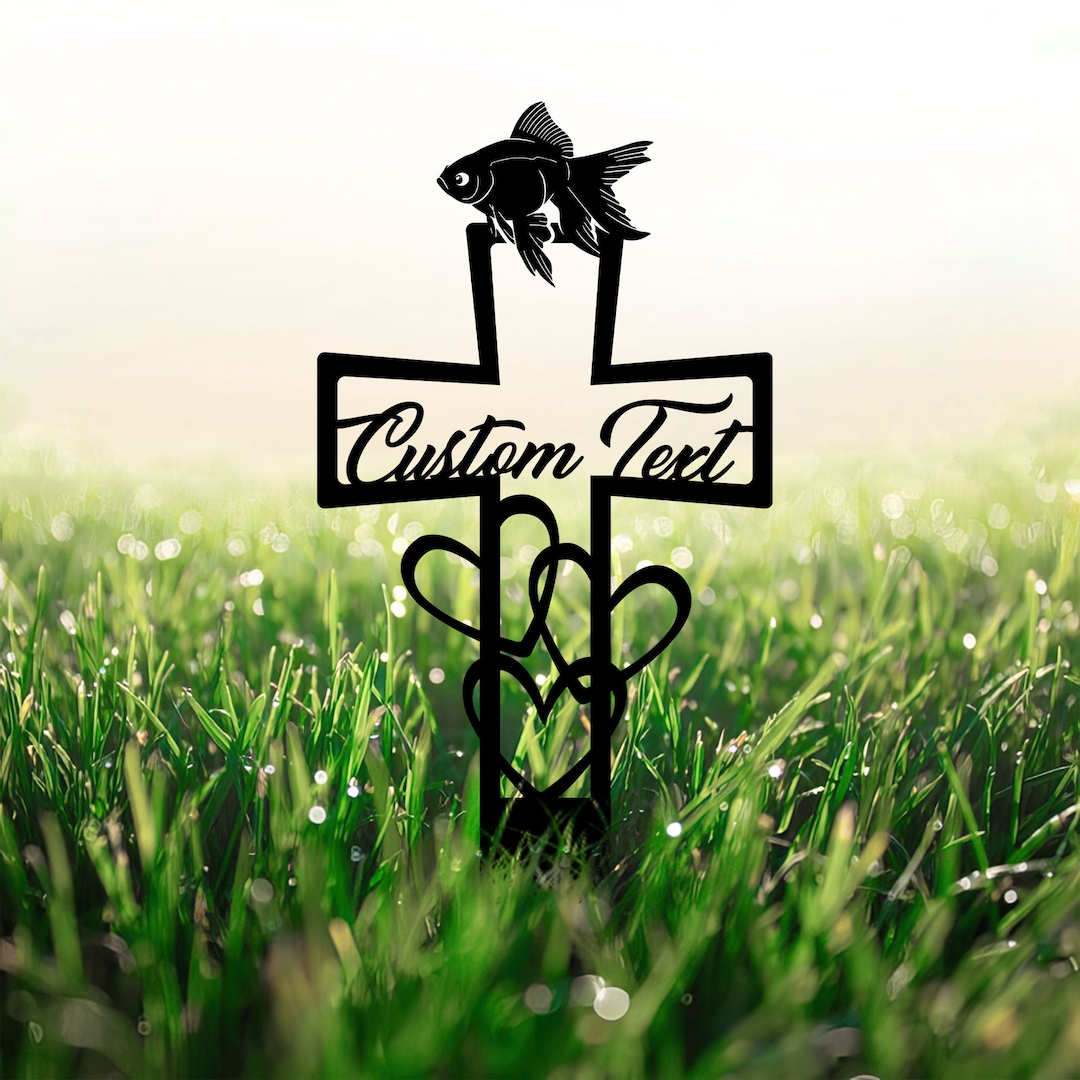 Custom Fish Memorial Metal Stake, in Loving Memory, Fish Loss, Sympathy ...