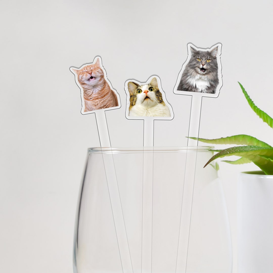 Personalized Stirrers, Pet's Face Stir Stick, Acrylic Stick, Cocktail ...