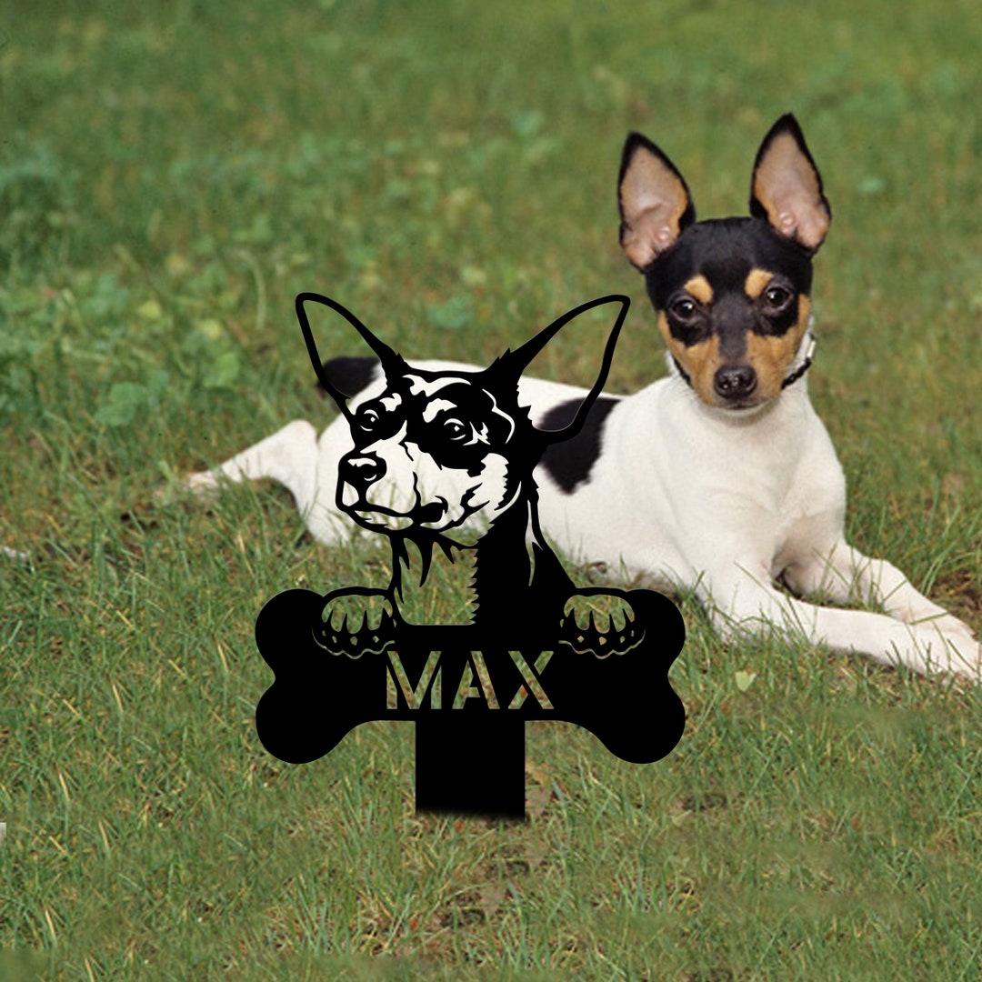 Custom Dog Metal Stake Sign, Toy Fox Terriers Metal Sign, Metal Dog ...