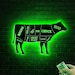 Cow Cuts Diagram Metal Sign With LED Lights, Butcher Shop Decor - Etsy