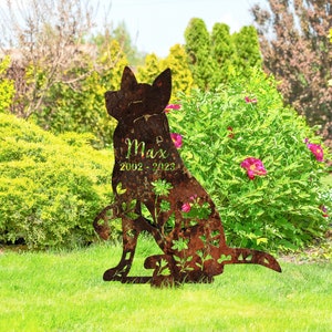 Custom Rusty Metal Dog Memorial, Cattle Dog Grave Marker - Etsy