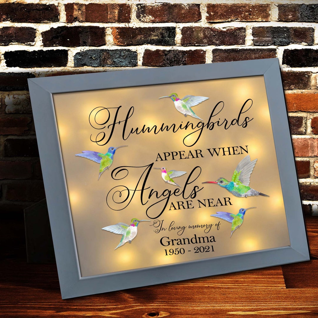 Personalized Shadow Box, Hummingbirds Appear When Angles Are Near ...