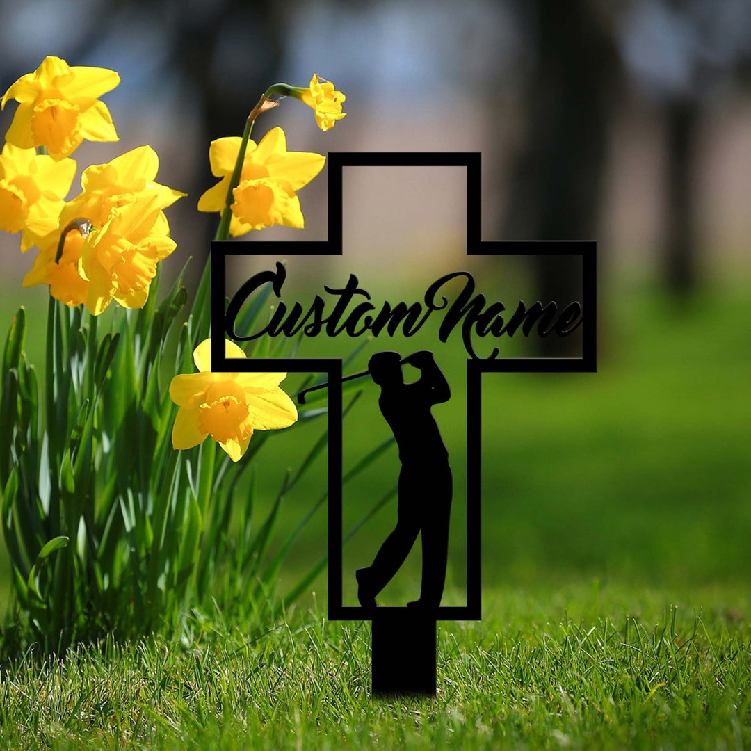 Personalized Golfer Memorial Stake, Golfer Loss, Golfer Memorial ...