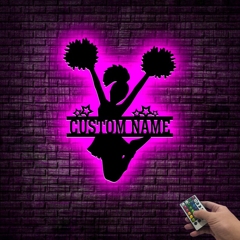Custom Cheerleading Metal Wall Sign With LED Light - Etsy
