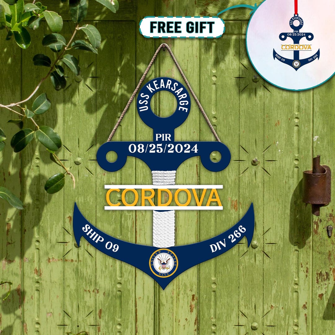 Personalized Navy Anchor Wood Sign, Navy Graduation Gift, PIR Anchor ...