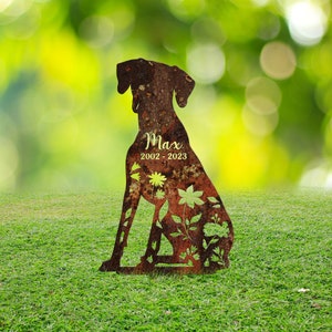 Custom Memorial Rusty Sign, Rhodesian Ridgebacks Loss, Sympathy Gift ...